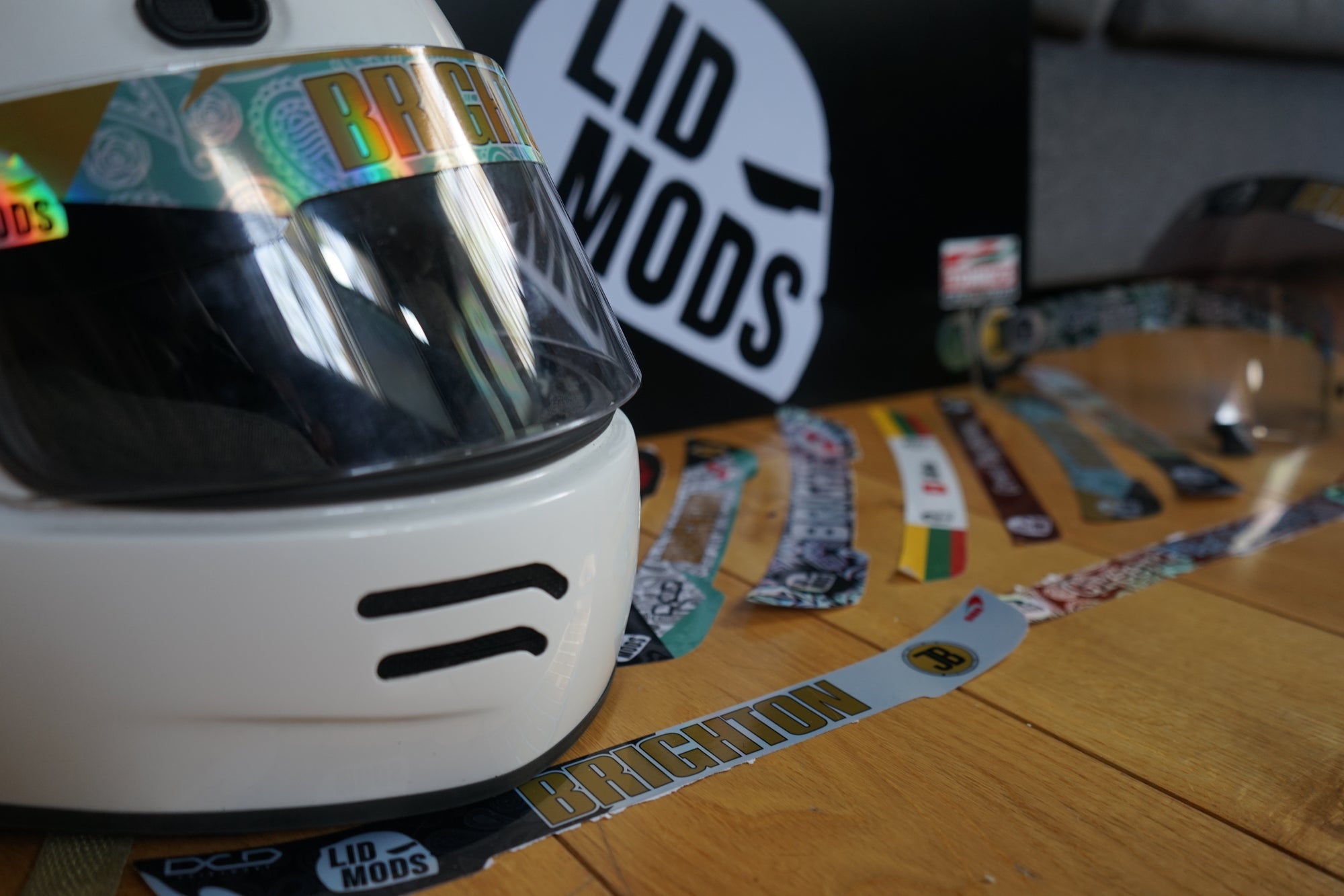 Custom Visor Stickers for Racing / Karting Helmets | LidMods